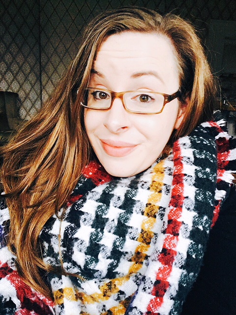 Head Shot_Christina Thatcher_Checkered Scarf - Literature Wales